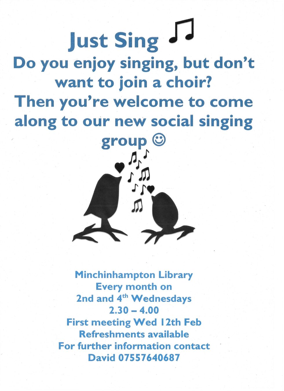 Just Sing - Minchinhampton Community Library